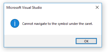 Cannot navigate to the symbol under caret · Issue #2382 · VsVim/VsVim · GitHub