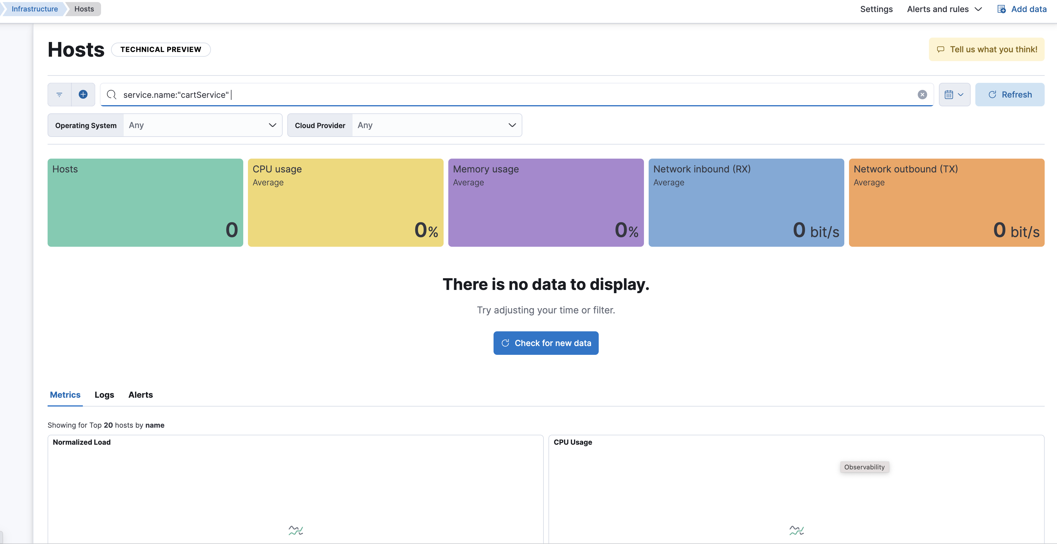 [Infra UI] Hosts - Filtering sometimes returns hosts but not data · Issue #151768 · elastic ...
