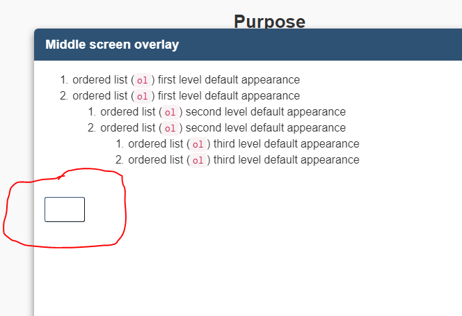 Overlay (Middle/Full screen and left right) - Default close button ...