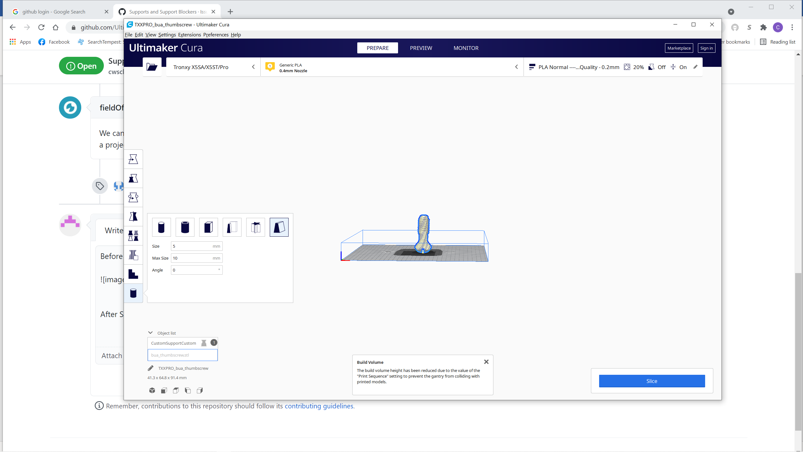 Supports and Support Blockers · Issue #9651 · Ultimaker/Cura · GitHub