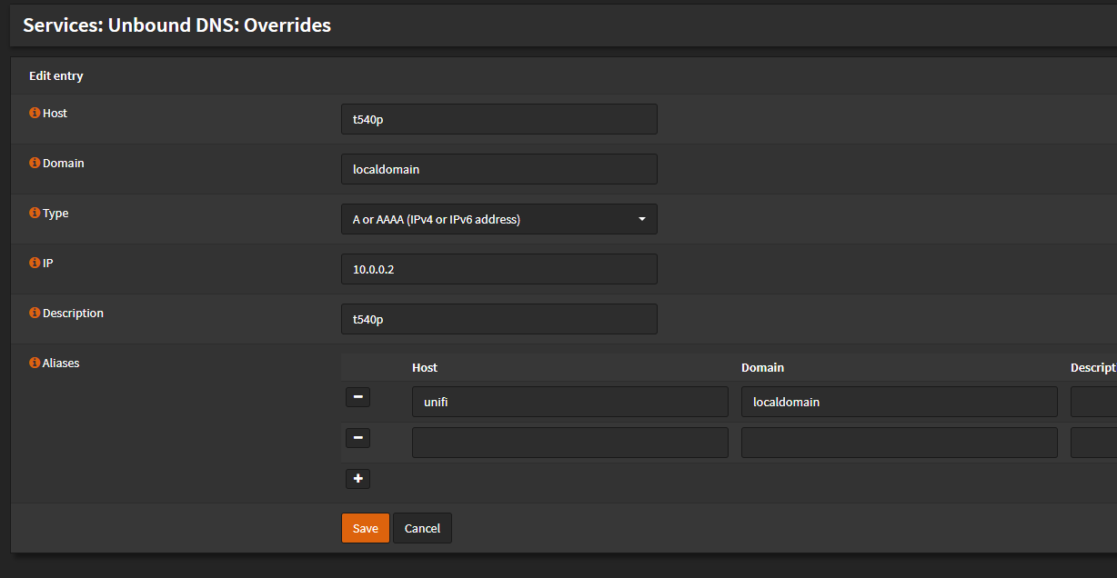 Unbound DNS Alias doesn't resolve unless you specify the FQDN, while a hostname only search will ...