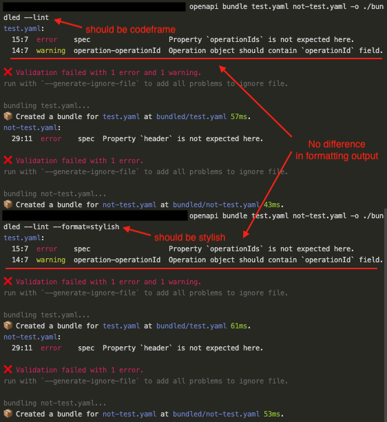 `bundle` command doesn't work properly with the `--format` parameter · Issue #370 · Redocly ...