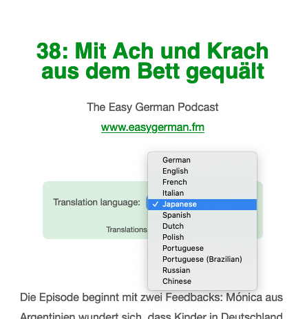 Language picker · Issue #3 · EasyGerman/interactive-transcript · GitHub