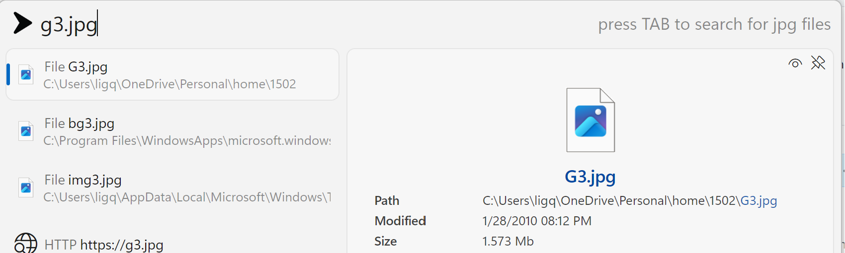 Please show the thumbnail for pictures · Issue #905 · adirh3/Fluent-Search · GitHub