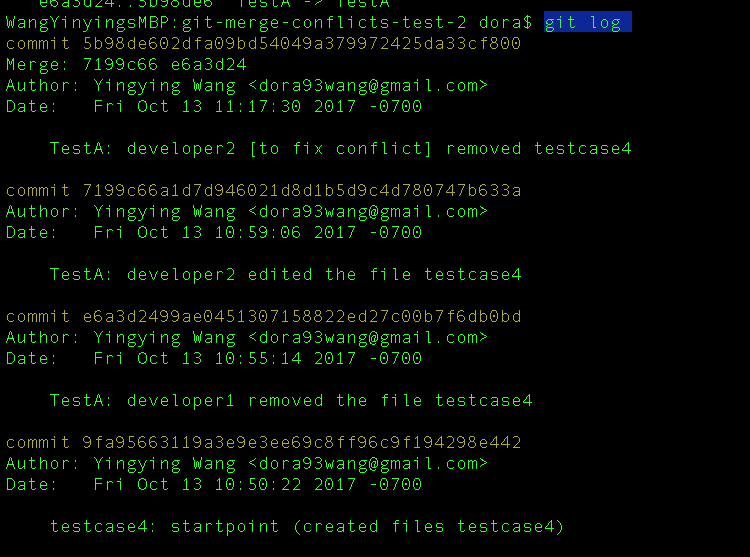 Testcase Notes 4 Two Developers Work On The Same Branch Simultaneously B Worked On File 