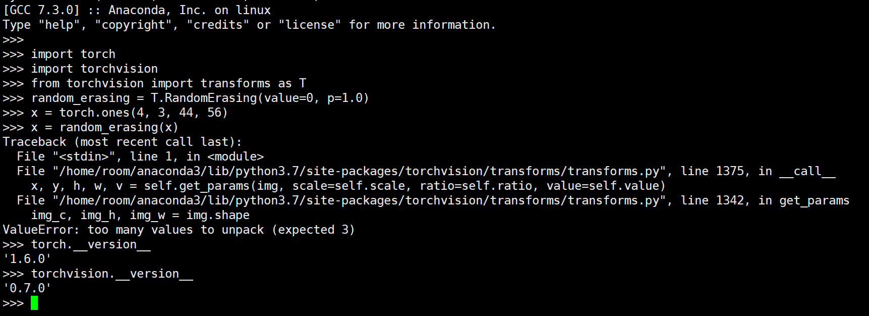 Add batch-wise random erasing support? · Issue #3206 · pytorch/vision · GitHub