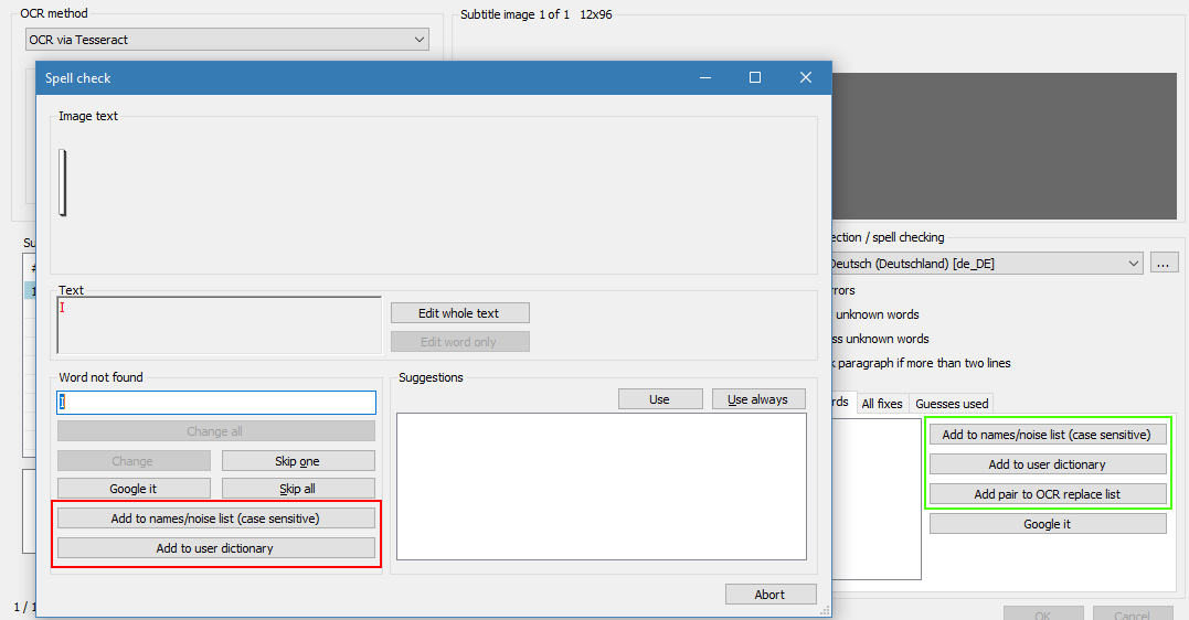 [BUG] 'Add to' Buttons in OCR detail screen don't work · Issue #2821 · SubtitleEdit/subtitleedit ...