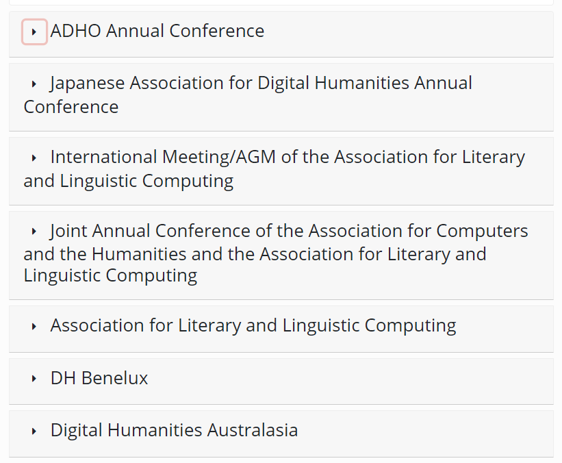 Ordering / display of conference series · Issue #353 · cmu-lib/dhweb_app · GitHub