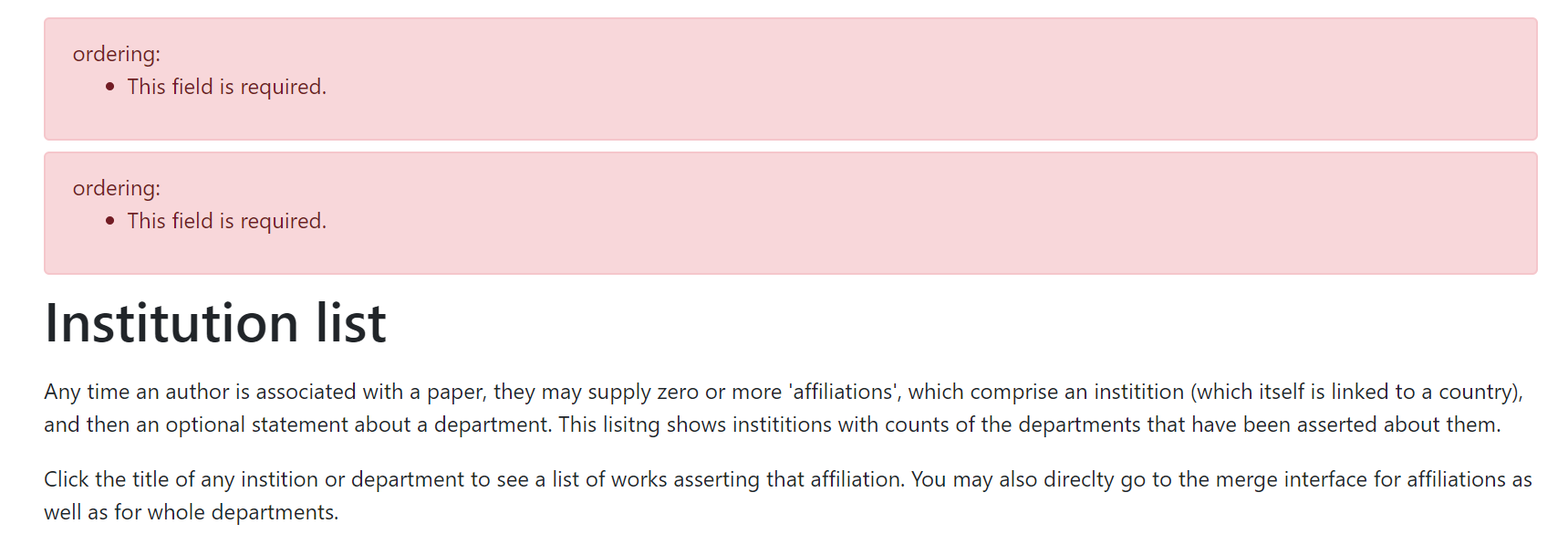 Error on default page 2 of institution list · Issue #429 · cmu-lib/dhweb_app · GitHub