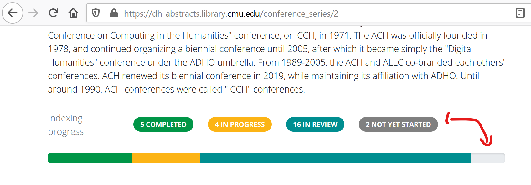 Matching "not yet started" grey color to progress bar · Issue #495 · cmu-lib/dhweb_app · GitHub
