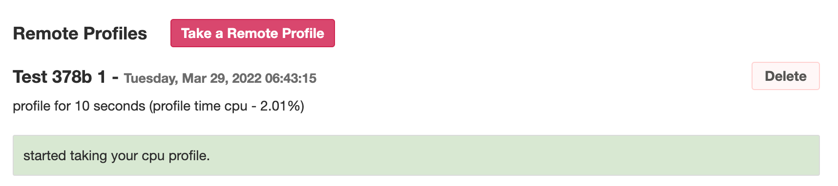 Unable to take remote CPU profile in MontiAPM (CPU profile job has been ...