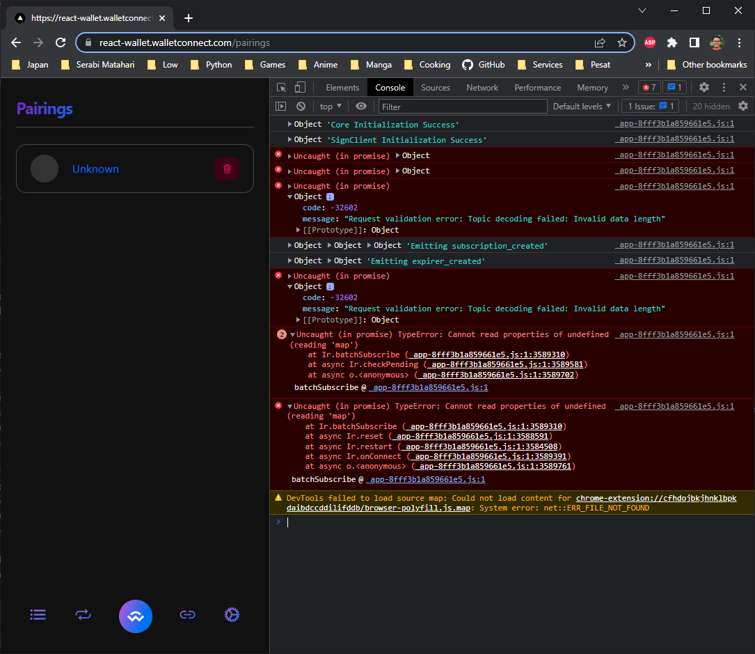 Pairing didn't respect error from the relay · Issue #2128 ...