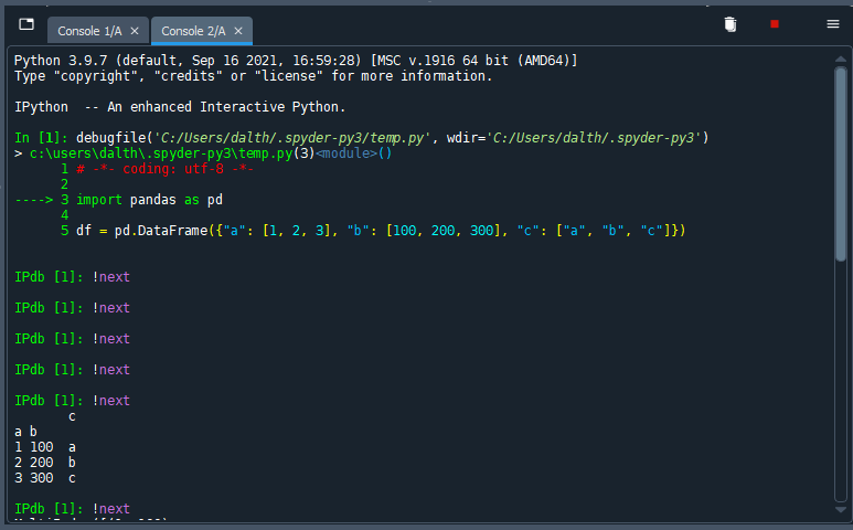 Spyder debugger breaks when using pandas MultiIndex · Issue #17821 ...