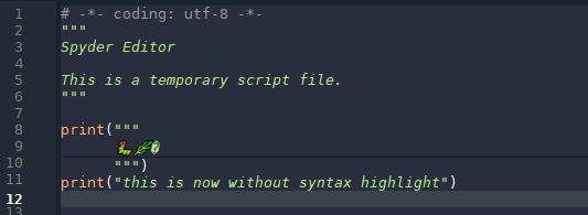 [BUG] Syntax highlight fails on broken emoji and Spyder will rise error ...