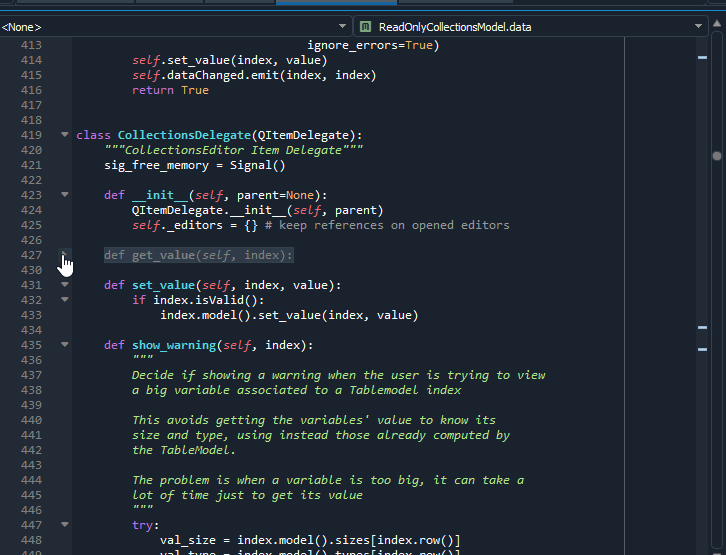 Not able to create a new breakpoint after a collapsed function · Issue ...