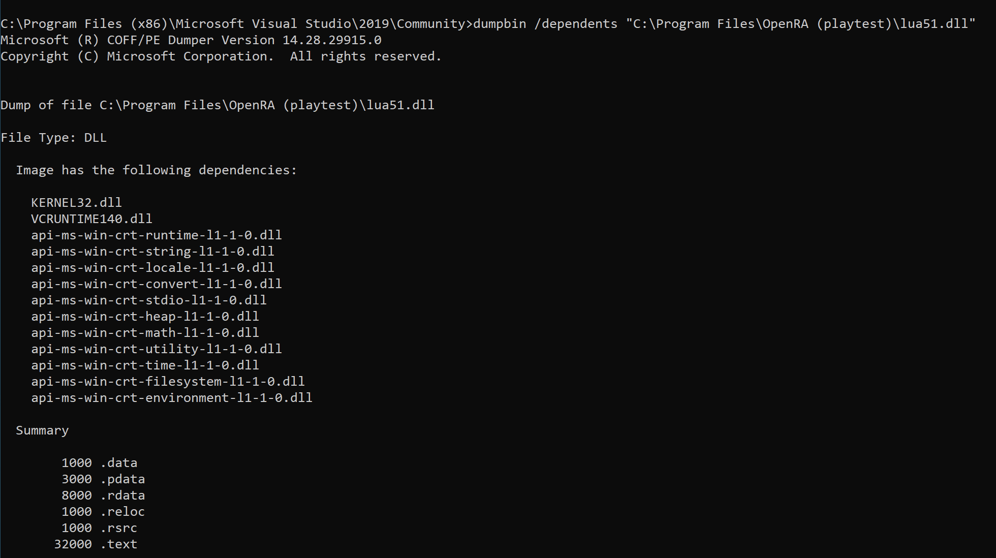 Lua library requires Microsoft Visual C++ 2015-2022 Redistributable · Issue #20631 · OpenRA ...