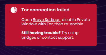 "Contact support" link when Tor daemon doesn't work should open in a normal window · Issue ...
