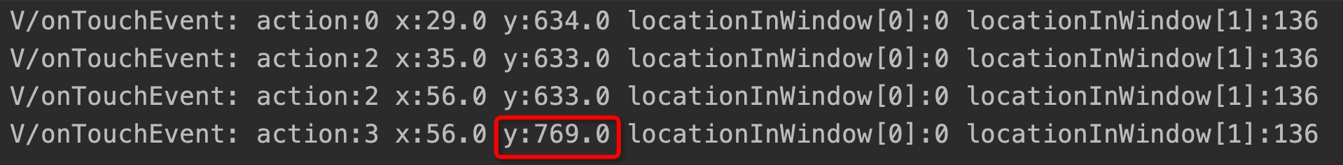[Android][TouchEvent][Joggle] Touch Cancel Event with location window ...