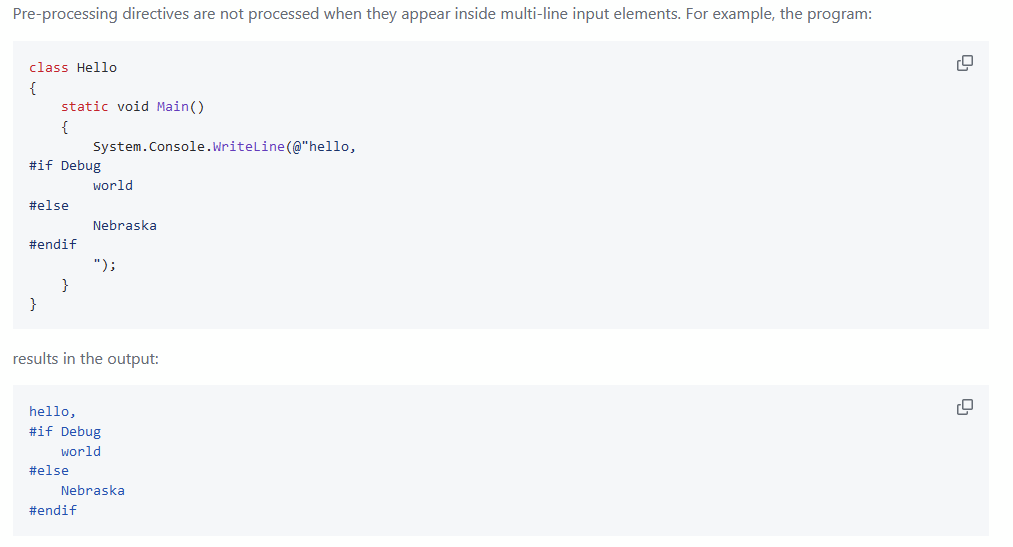 Parse Errors When Conditional Directives Are Combined With Raw String Literals · Dotnet 