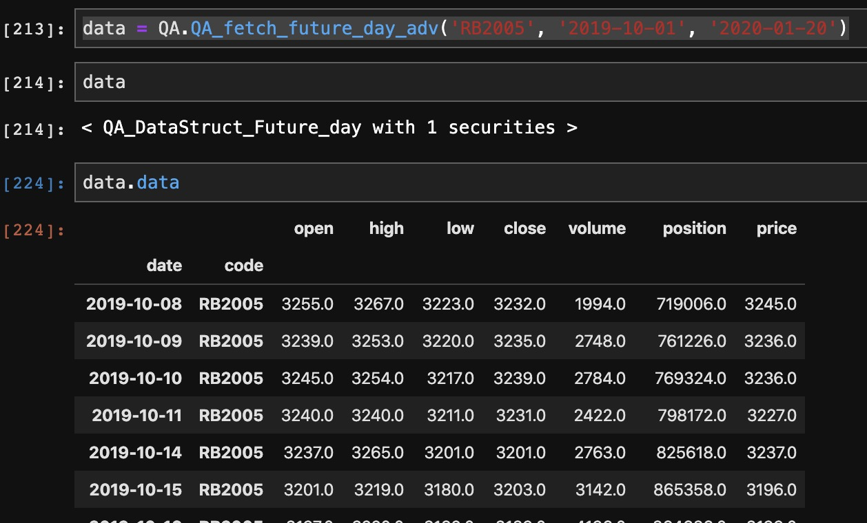 关于使用QUANTAXIS获取本地数据库期货分钟数据的教程 · Issue #1421 · yutiansut/QUANTAXIS · GitHub