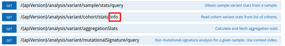 OpenCGA REST API endpoint misnamed: analsysis variants cohort stats INFO (get) · Issue #1843 ...