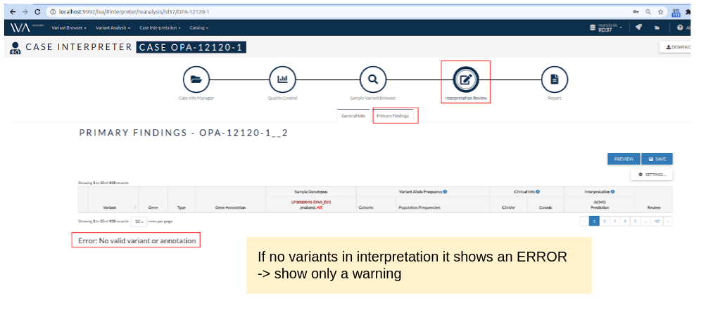 ERROR displayed when no primary findings in a variant interpretations · Issue #230 · opencb ...
