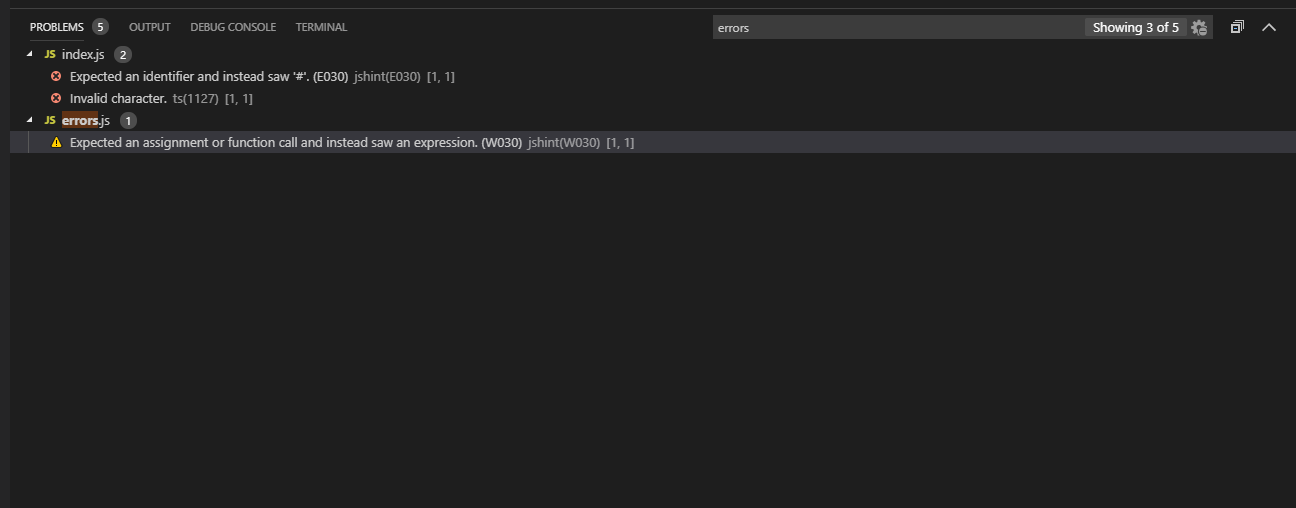 Problem Panels Severity Level Search Confusing · Issue #76994 ...