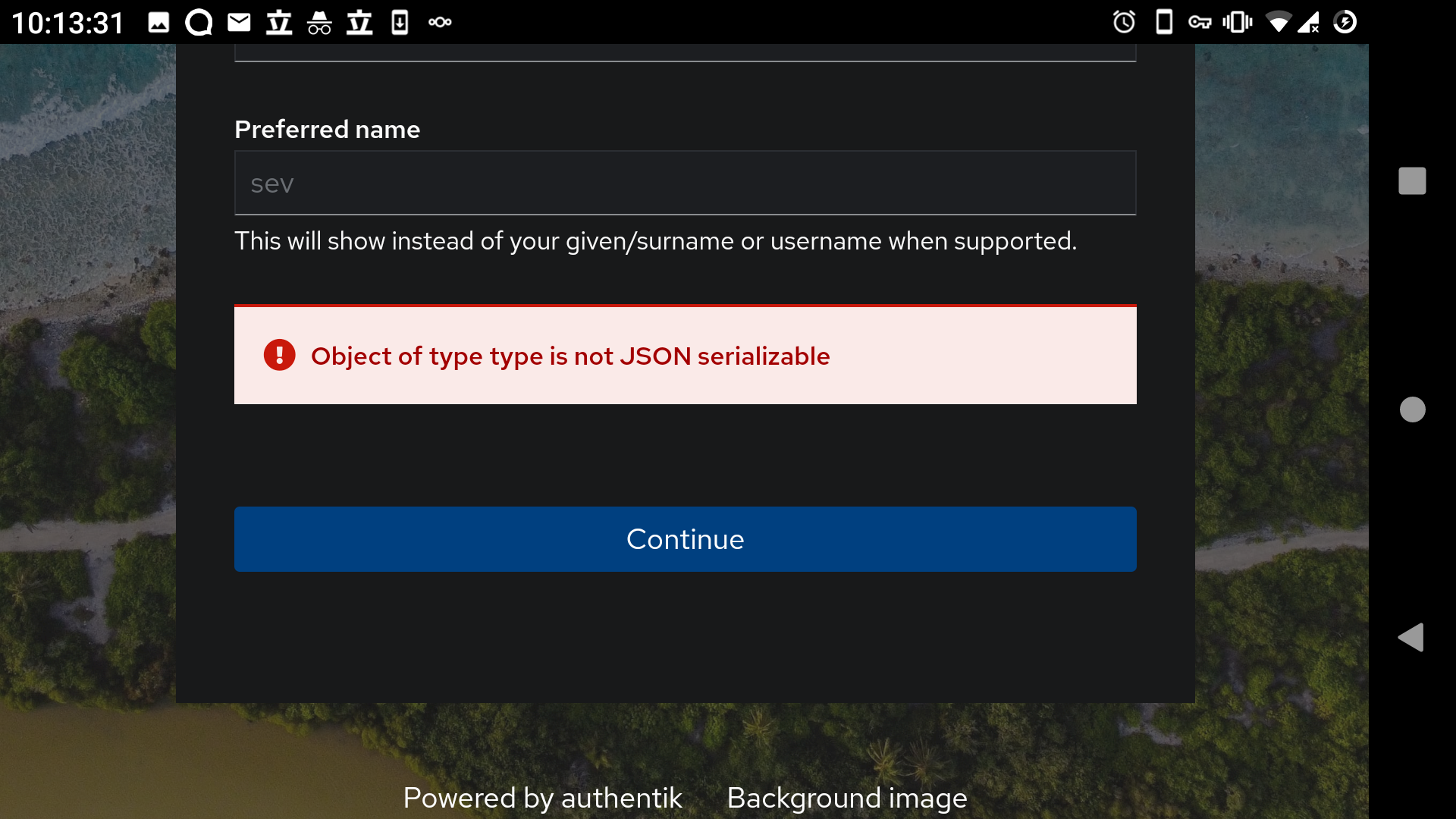 Text read only prompt causes JSON serialization exception if placeholder value doesn't already ...