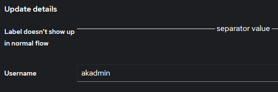 Invisible labels/fields are visible in user settings flow · Issue #2584 · goauthentik/authentik ...