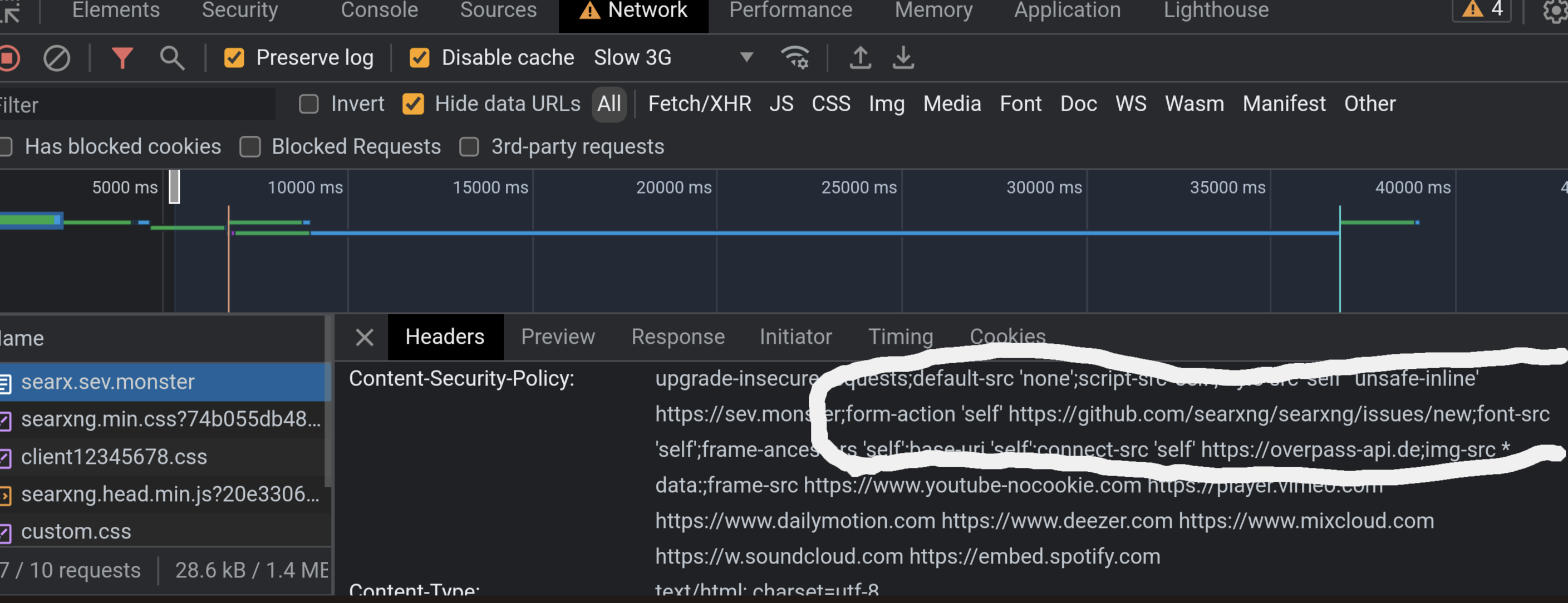 Handle double-bang redirections better for CSP · Issue #177 · searxng/searxng-docker · GitHub