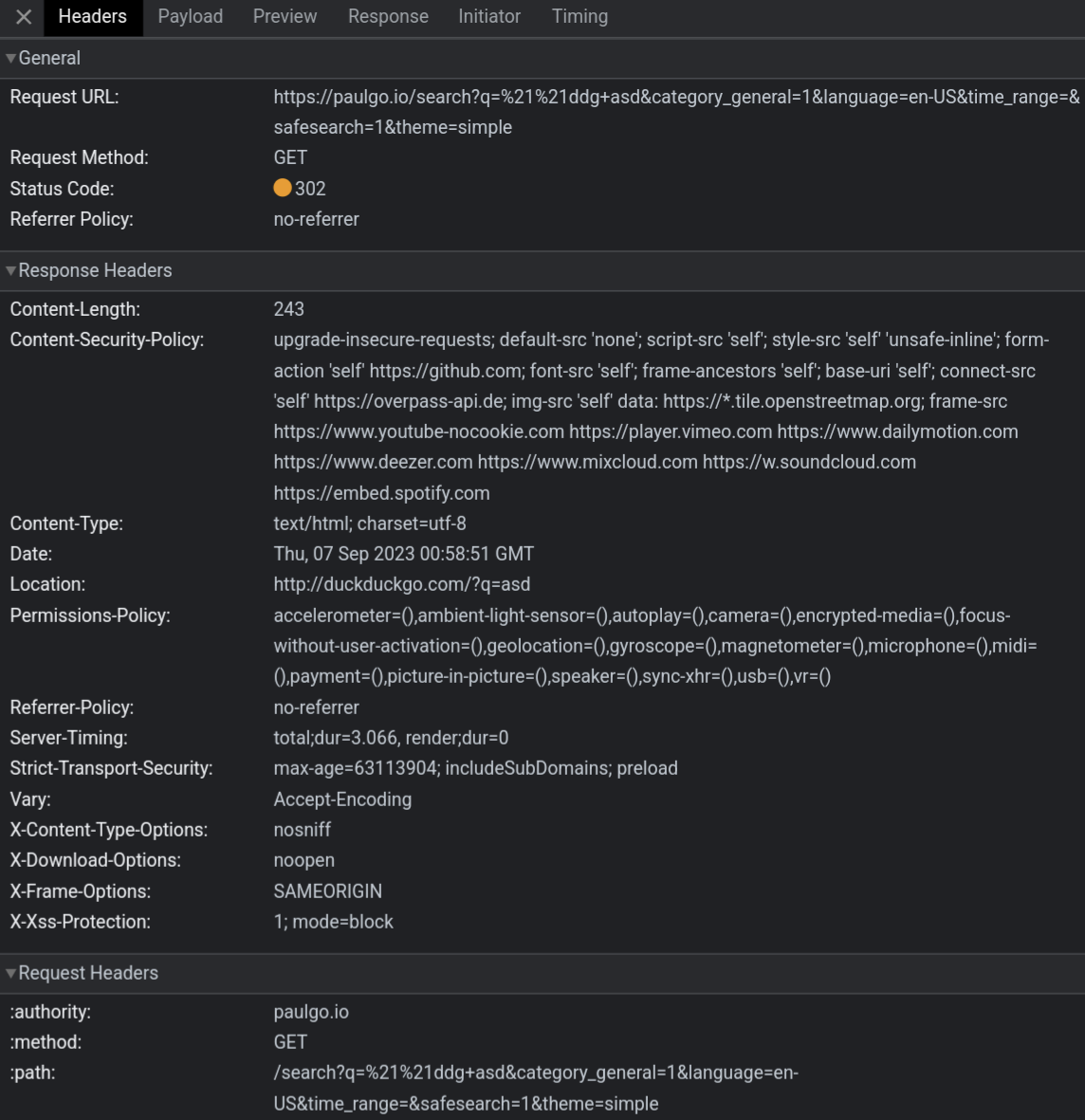Handle double-bang redirections better for CSP · Issue #177 · searxng/searxng-docker · GitHub