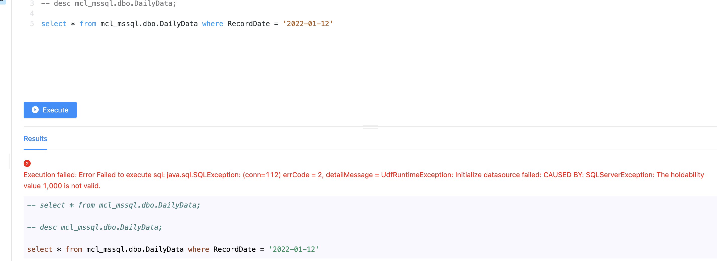 [bug] Doris1 2 2 Jdbc Catalog Connects To Sqlserve Unable To Query · Issue 16873 · Apache Doris