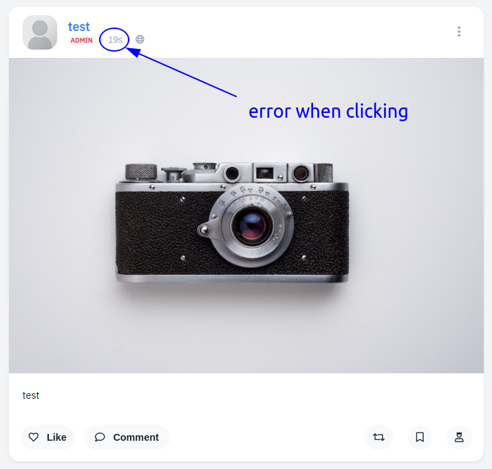 Something went wrong error when clicking on post · Issue #3769 · pixelfed/pixelfed · GitHub