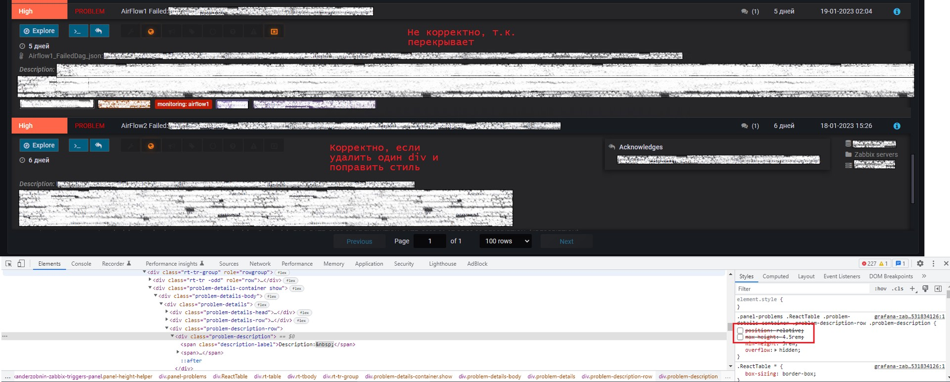 Incorrect Display Of Problems · Issue 1560 · Grafanagrafana Zabbix