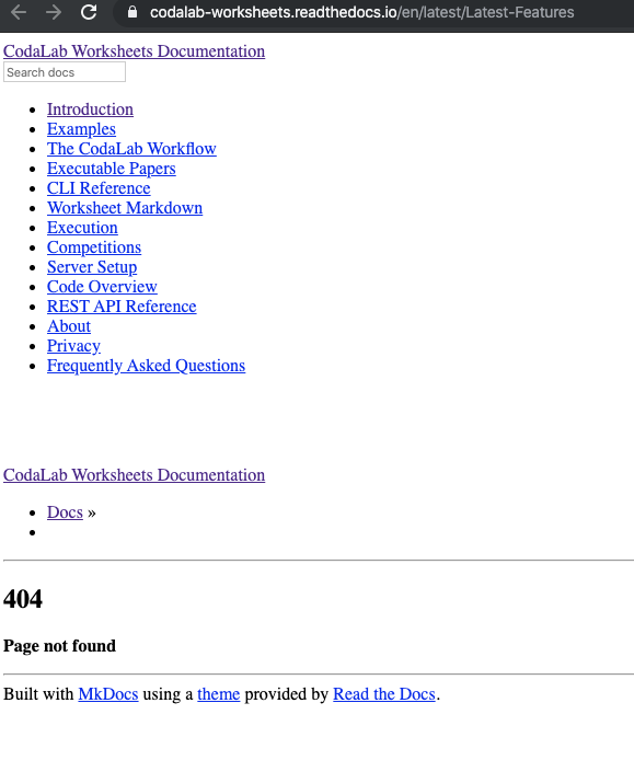 Frontend Version Link In The Footer Leads To A Broken Page · Issue 1831 · Codalabcodalab