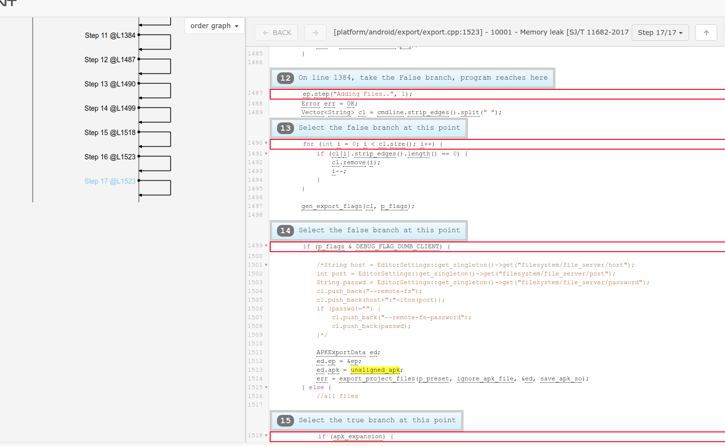 Memory leak in [platform/android/export/export.cpp:1523] · Issue #17030 · godotengine/godot · GitHub