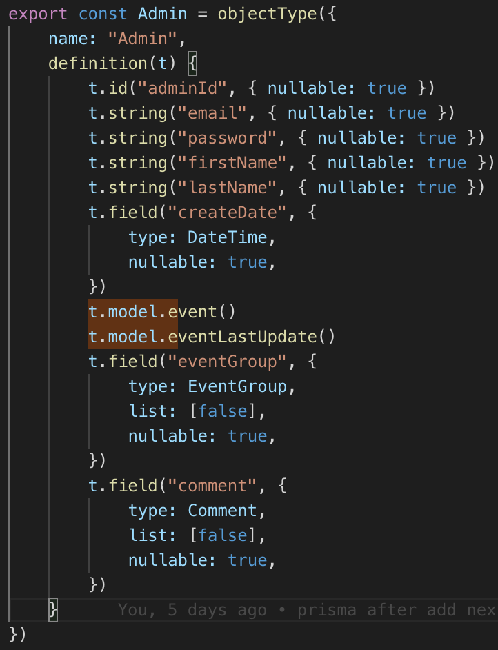t.model.something() of nexus-prisma not working when it represent other model · Issue #1041 ...