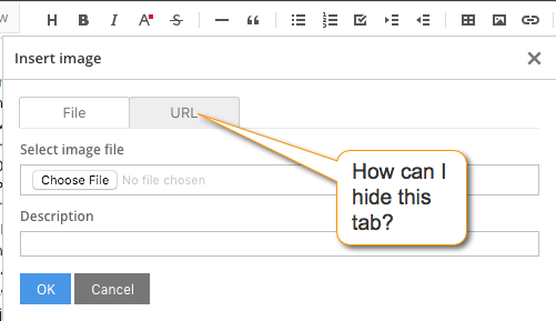 How to hide the URL tab within the insert image window? · Issue #183 ...