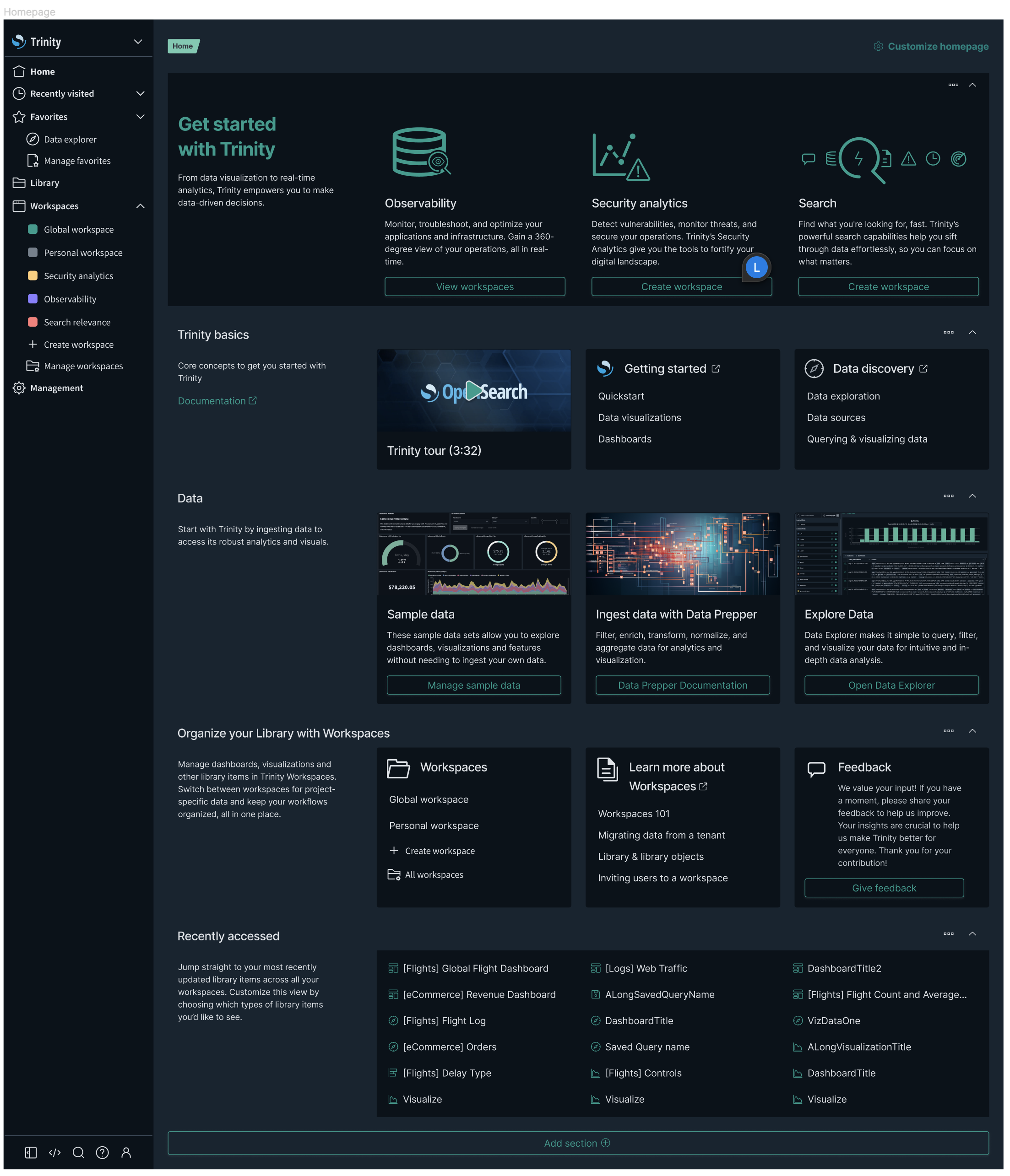 [Proposal] New Home Page Experience · Issue #4966 · opensearch-project/OpenSearch-Dashboards ...