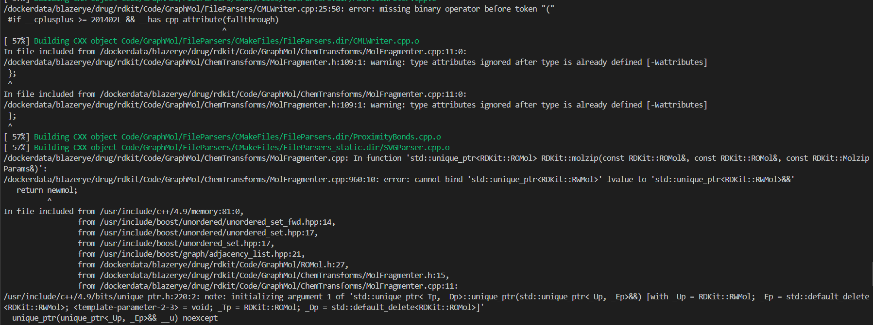 compile error · Issue #4254 · rdkit/rdkit · GitHub