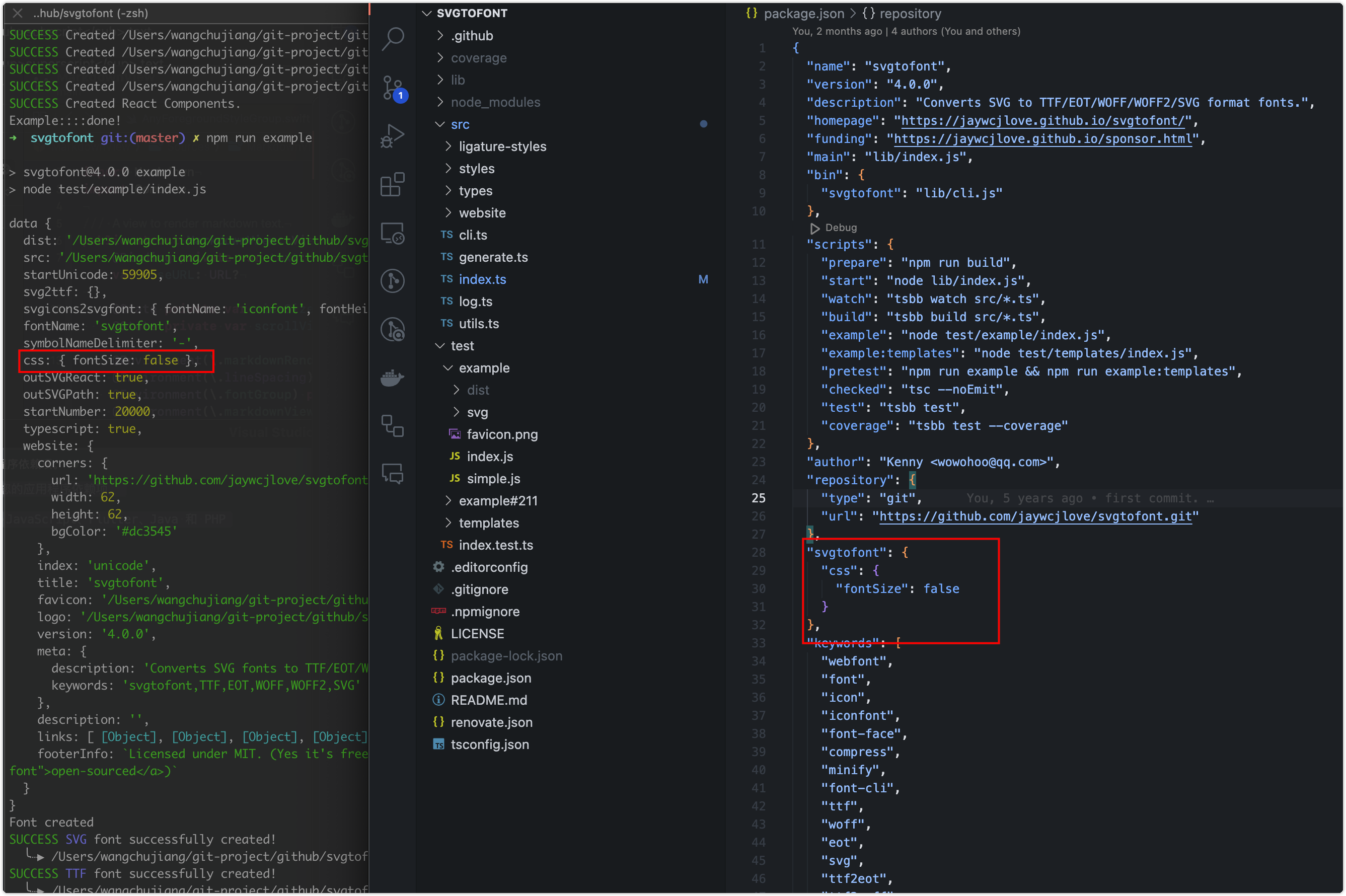 4.0.0 not reading svgtofont config in package.json · Issue #212 · jaywcjlove/svgtofont · GitHub