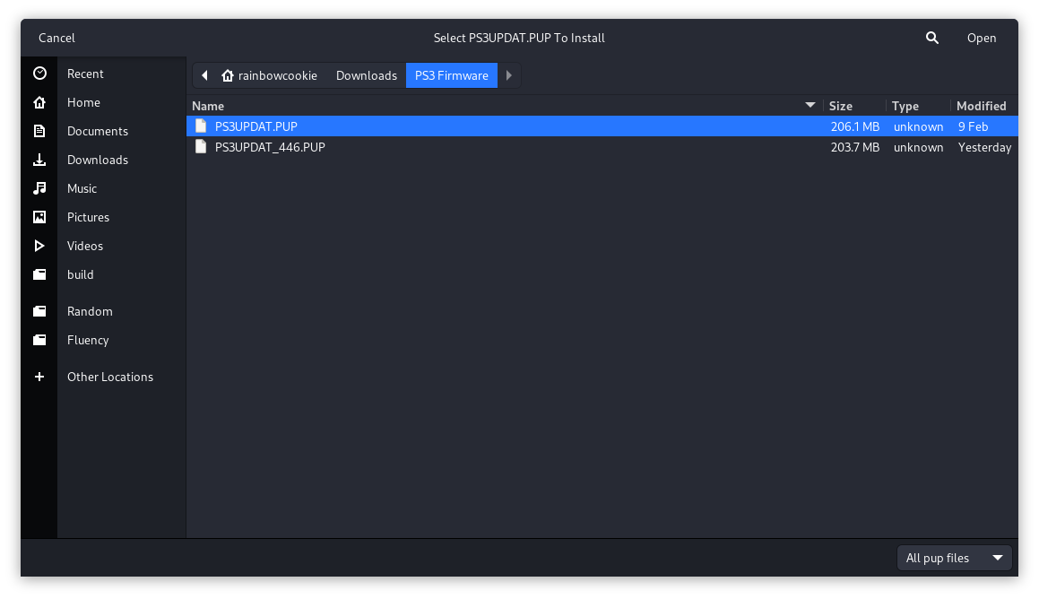 Include upper-case .PUP files on firmware selection window filter by ...