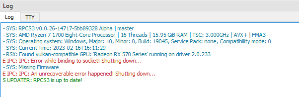The IPC server dies after the auto-updater restarts the application · Issue #13405 · RPCS3/rpcs3 ...