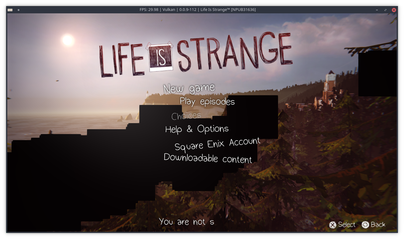 Life is Strange - Black artifacts on menu and ingame (RADV only ...