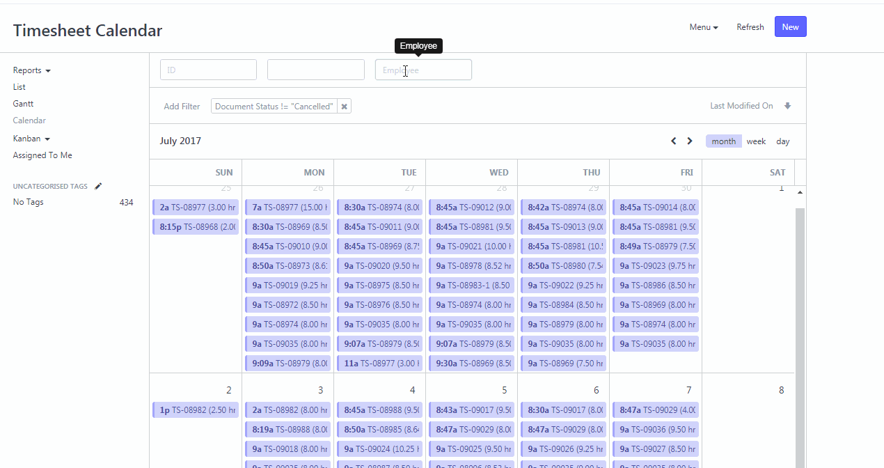 Calendar Default Filters not working · Issue #9850 · frappe/erpnext ...