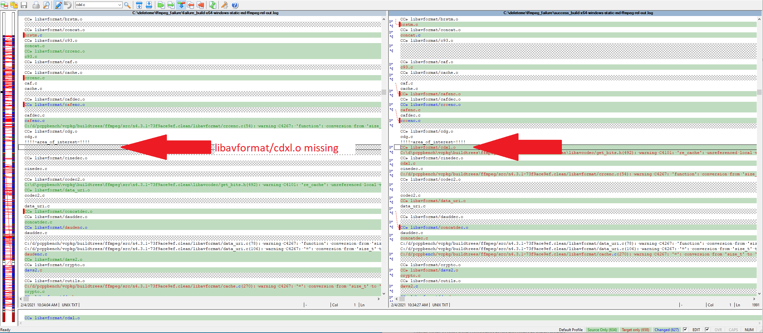 Spurious failure building ffmpeg - logs show avformat/cxdl.c was not compiled, but why? · Issue ...