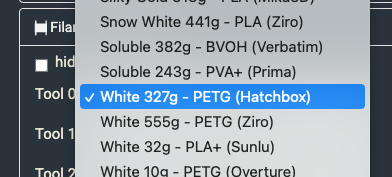 Add Manufacturer to filament selection drop down · Issue #761 ...