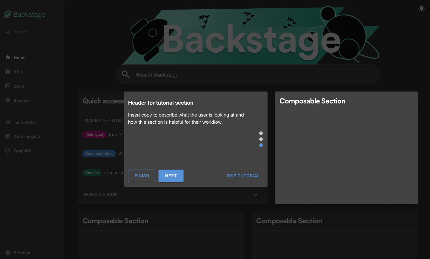 Backstage Homepage Template · Issue #7249 · backstage/backstage · GitHub