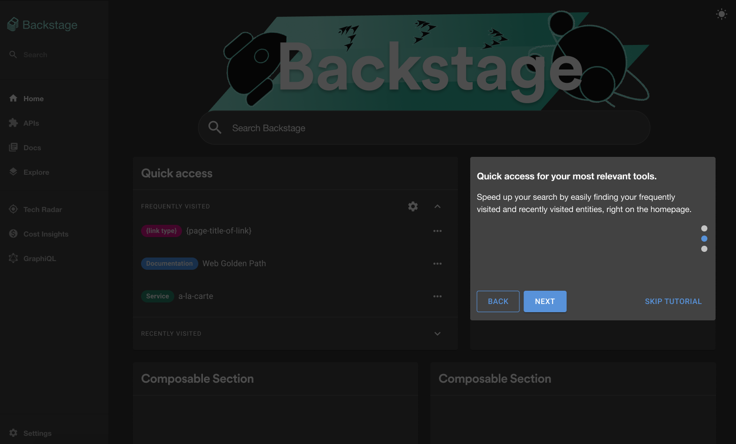 Backstage Homepage Template · Issue #7249 · backstage/backstage · GitHub