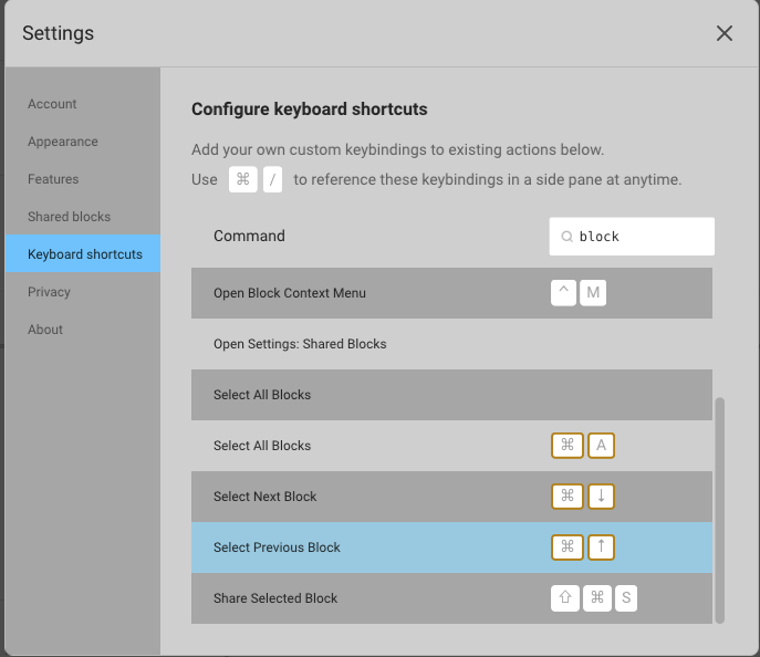 Reassigning "Switch panes up" to ⌘-↑ does not work after reassigning conflicting binding · Issue ...